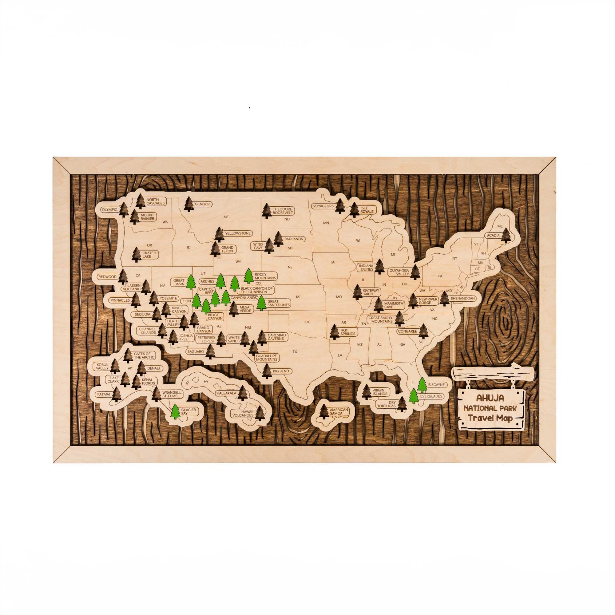 National Parks Travel Map – The Curious Bison