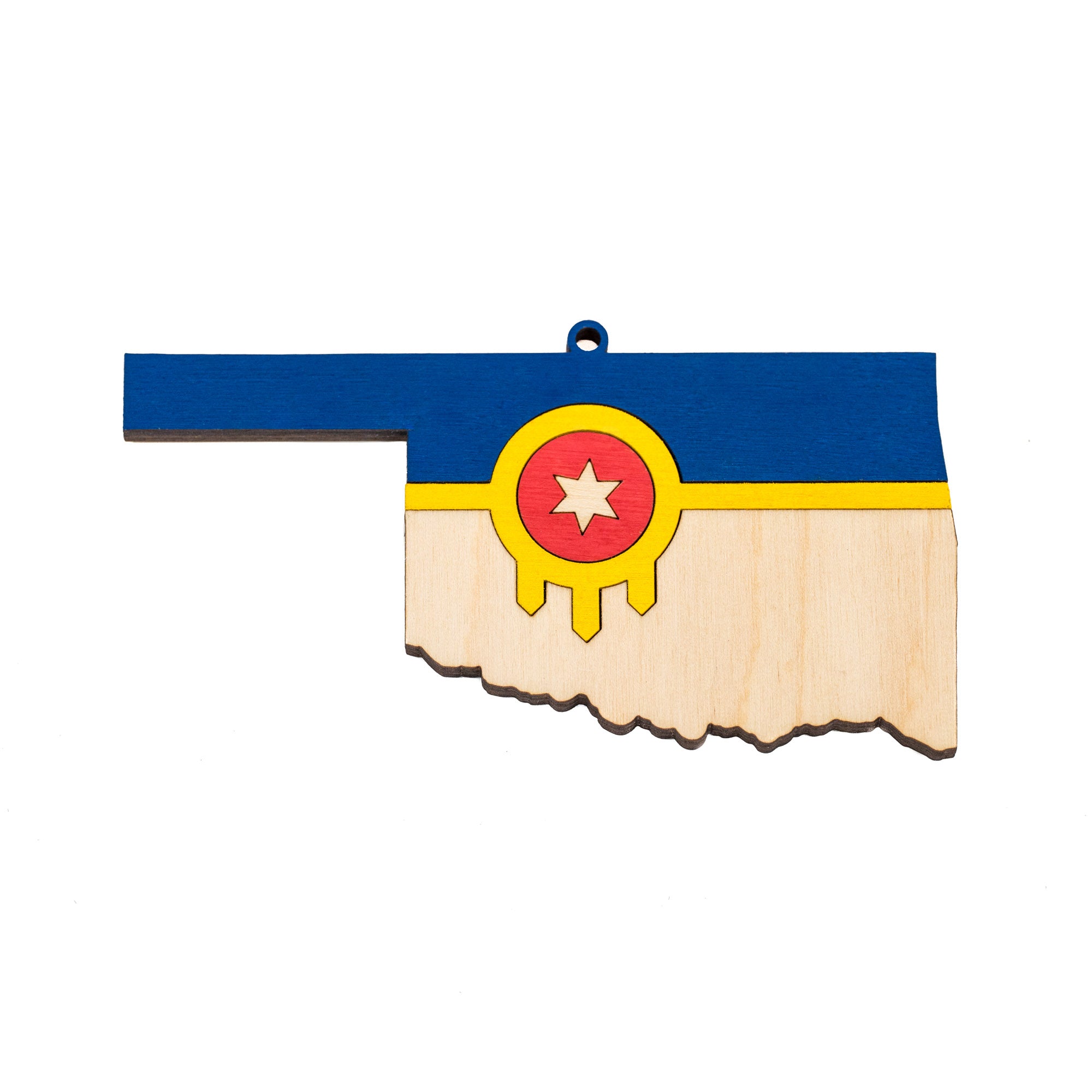 Tulsa Flag Oklahoma Ornament Color – The Curious Bison