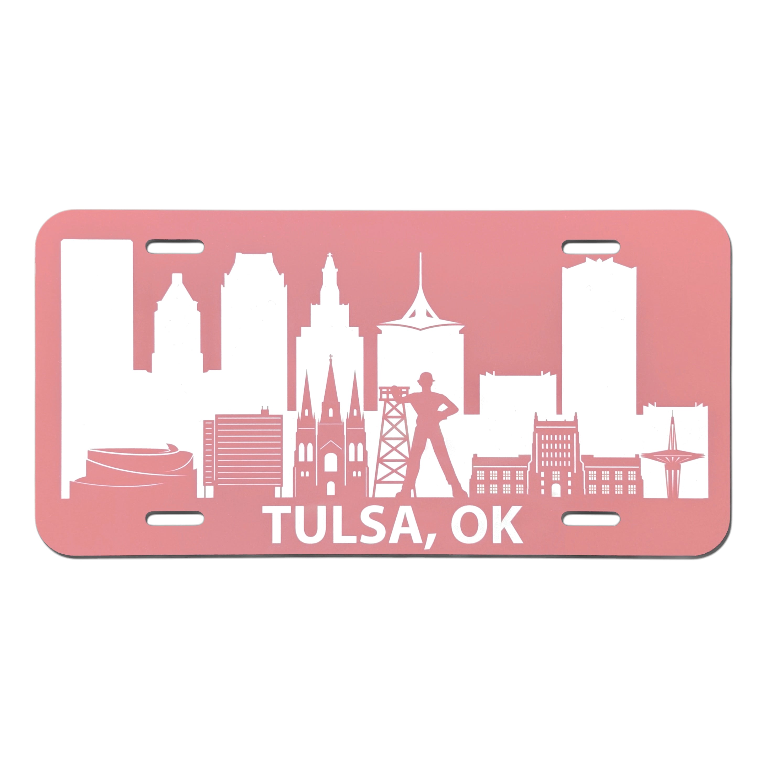 Tulsa Skyline Vanity License Plate – The Curious Bison