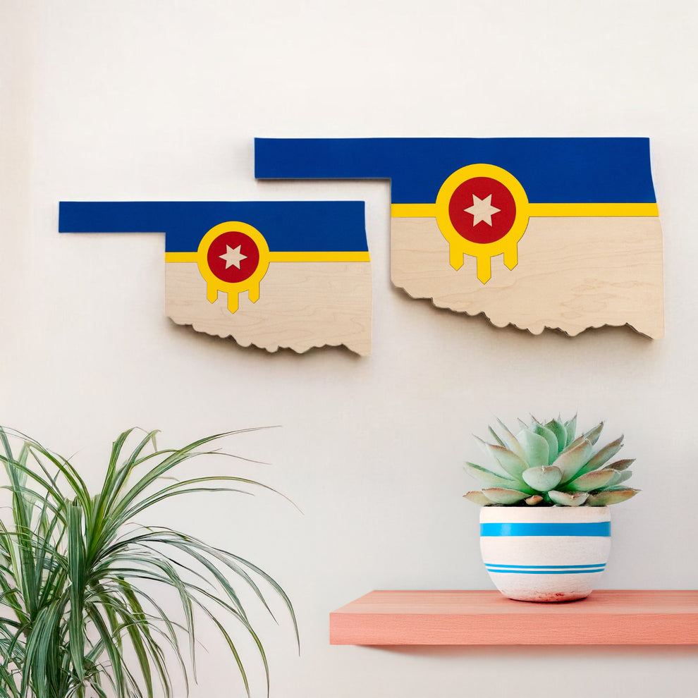 Oklahoma Tulsa Flag Sign – The Curious Bison
