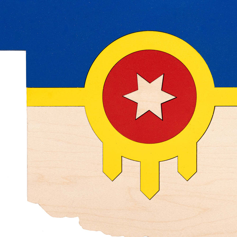 Oklahoma Tulsa Flag Sign – The Curious Bison
