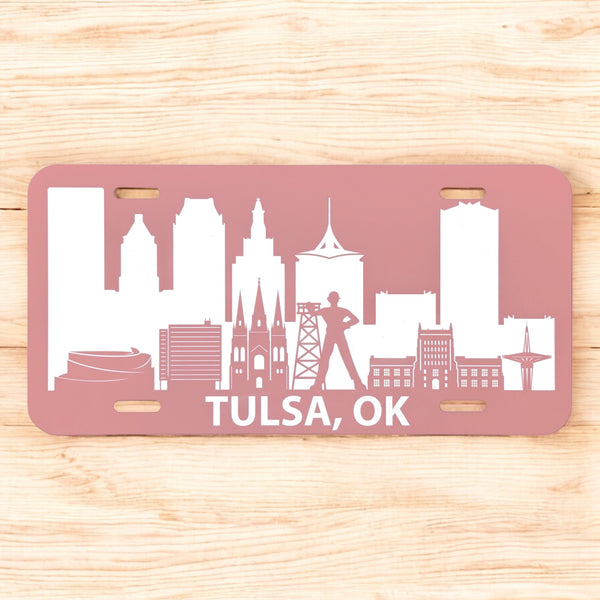 Tulsa Skyline Vanity License Plate – The Curious Bison