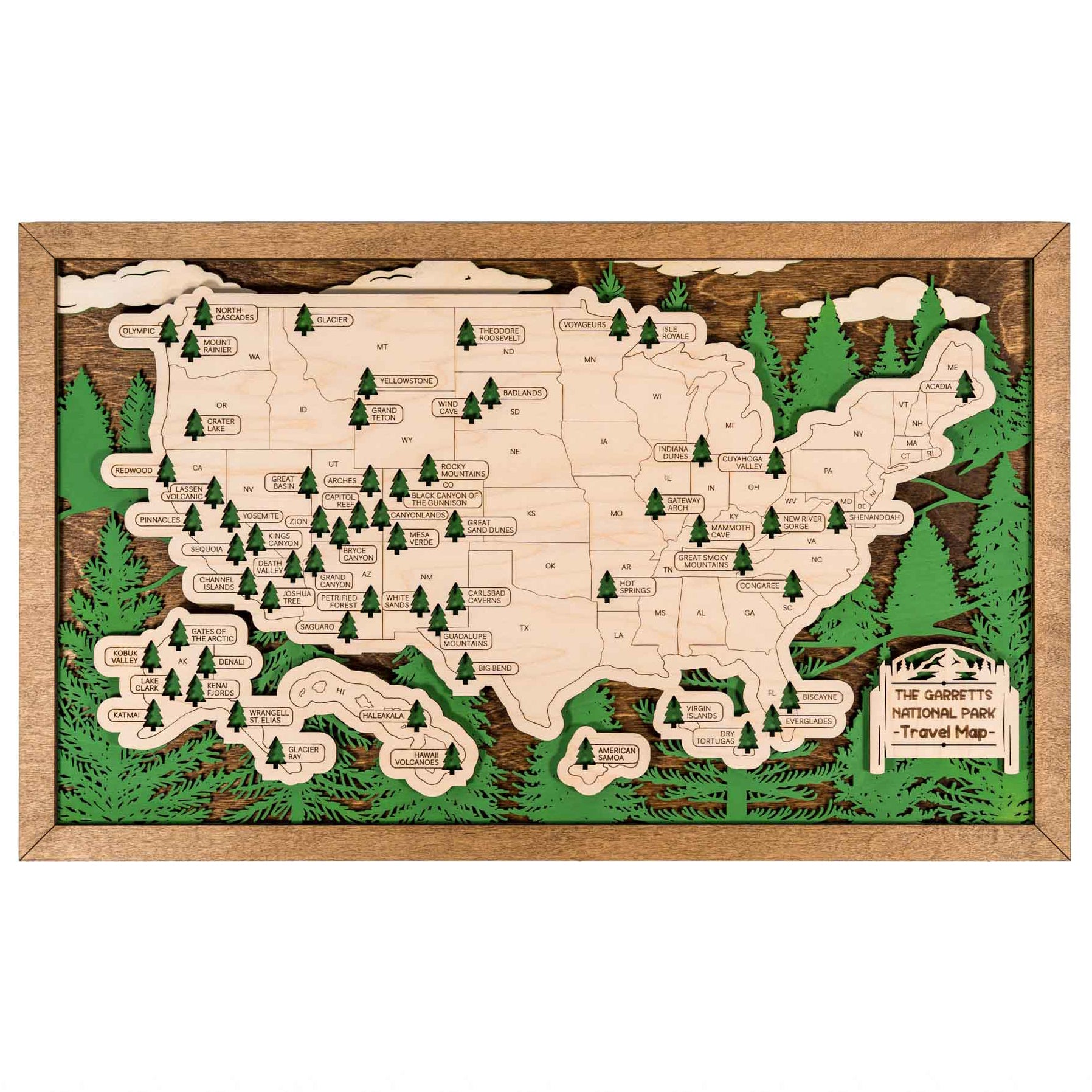 National Parks Travel Map – The Curious Bison